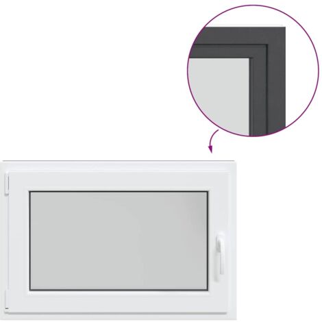 Basement Window "RISOR" 90x70 cm Tilt&Turn DIN Left Anthracite CFW927465