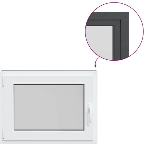 Basement Window "RISOR" 80x70 cm Tilt&Turn DIN Left Anthracite CFW498762