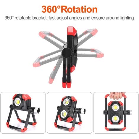 Wiederaufladbarer LED-Flutlicht für den Außenbereich, tragbar und ...