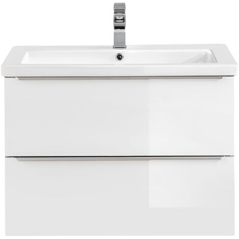 Mueble lavabo encastrado individual 80cm April Blanco