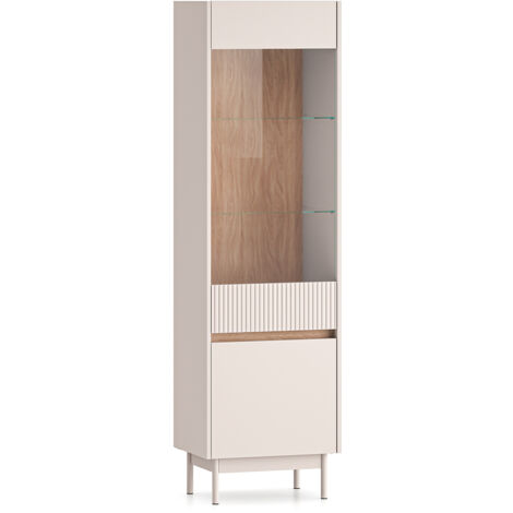 Aparador vitrina 2 puertas Connie Cachemira y Madera