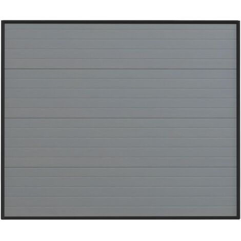 Porte de garage sectionnelle effet rainuré gris motorisée L254 x H218 ...