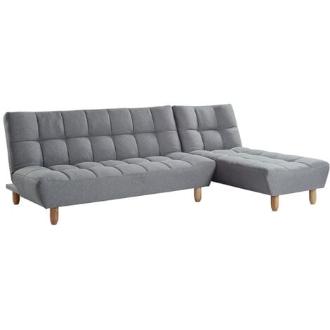 Canapé modulable convertible en tissu gris ESTEBAN