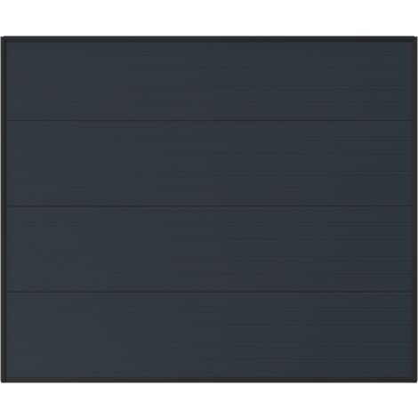 Porte de garage sectionnelle effet rainuré anthracite motorisée L254 x ...