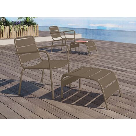 Repose pied en métal - Taupe - MIRMANDE de MYLIA