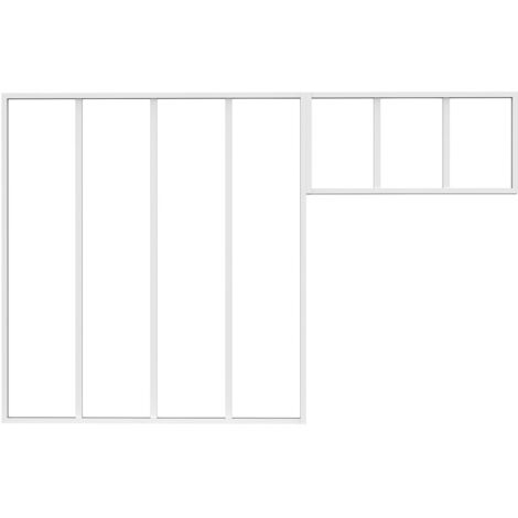 Verrière atelier avec imposte en aluminium thermolaqué - L120 x H130 ...