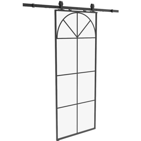 Porte coulissante avec système en applique style art déco - aluminium ...