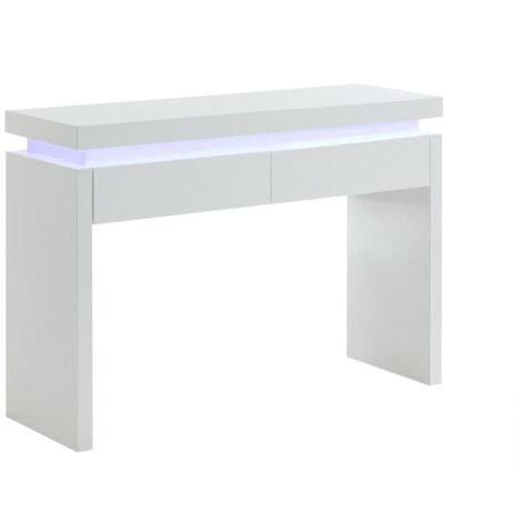 Wandkonsole mit LEDs - MDF lackiert - Weiß - EMERSON II