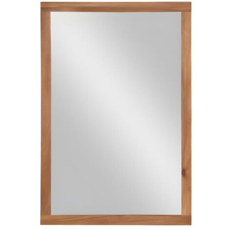 Espejo rectangular con borde de madera de acacia - 90 x 60 cm - SEPANG