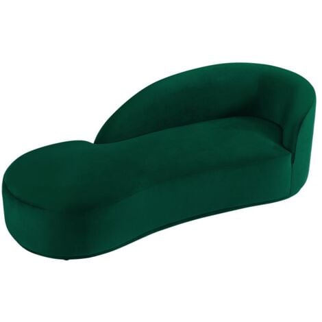 Diván derecho de terciopelo verde LONIGO de Pascal Morabito