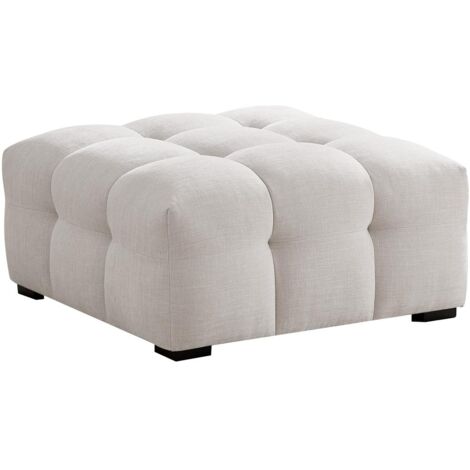 Puf de tela beige jaspeado DILOME de Pascal Morabito