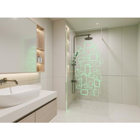 Mampara de ducha BELLA con LEDs - 90x200 cm