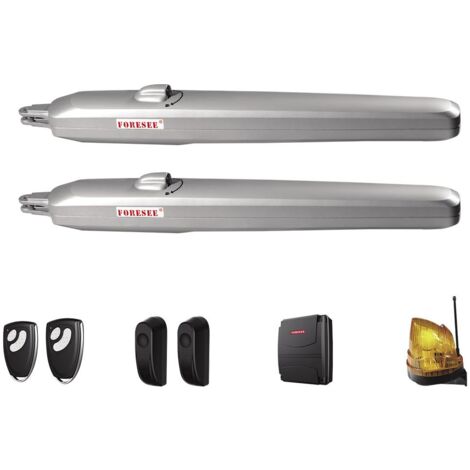 Portón motorizado de aluminio color antracita NAZARIO - Ancho 392 x Alt ...