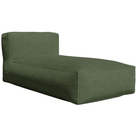 Diván de terciopelo verde con costillas NOUMARA