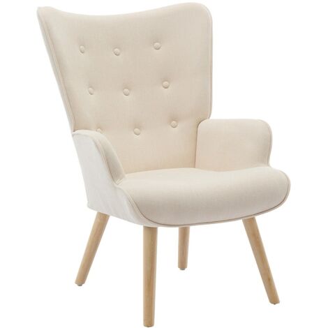 Poltrona in Tessuto Beige - VATELY