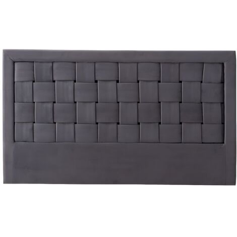 Testata 160 cm Velluto Grigio scuro - JENNA