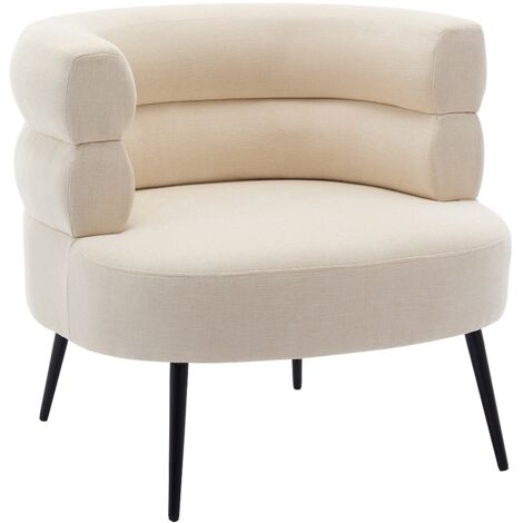 Poltrona in Tessuto Beige - CAMEDO