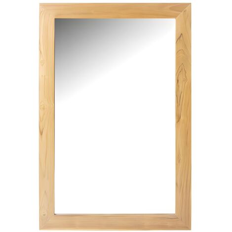 Specchio rettangolare 60 x 90 cm in Teak chiaro - AMLAPURA