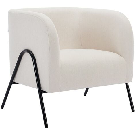 Poltrona in tessuto beige - BLINODA