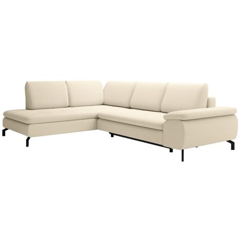 Grande divano letto letto angolo a sinistra in Tessuto testurizzato ...