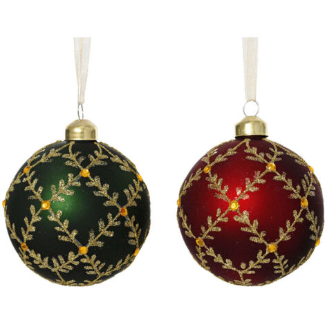 kaemingk KAEMINGK - Sfere in vetro decorate 8 cm Cod. 070697