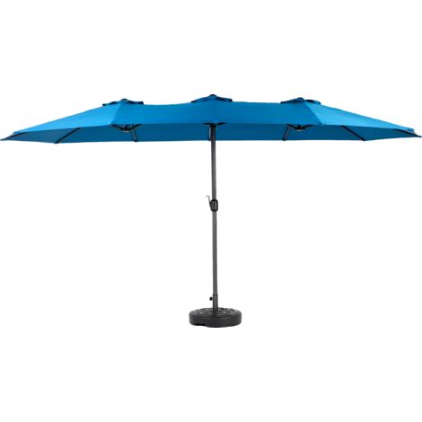 Parasol de jardin rectangulaire de 14,8 pieds avec manivelle pour ...