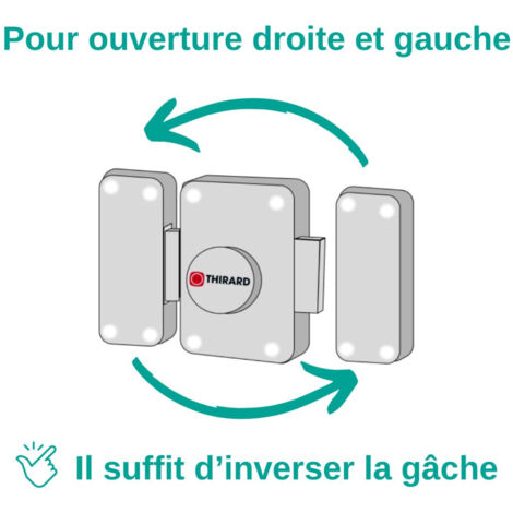 THIRARD - Verrou universel Transit 2 ajustable, double cylindre, bronze ...