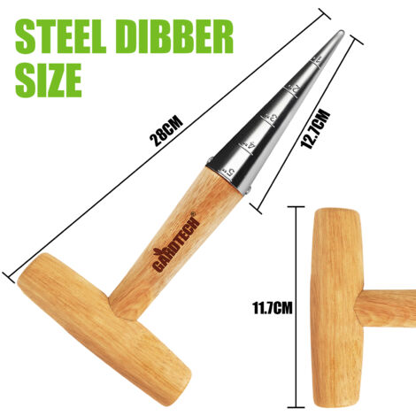 GARDTECH Stainless Steel Dibber Hand Tools Traditional Garden Hand ...
