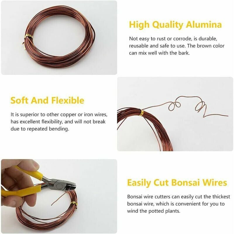 Bonsai Training Wire 10 Rolls Bonsai Wires Anodized Aluminum In 5 Sizes ...