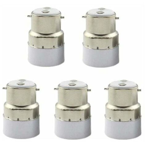 5 Pack B22 to E14 Lamp Base Converter, B22 Base Socket Switch to ...