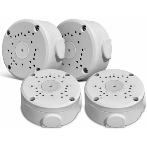 Pack of 4 waterproof junction boxes for surveillance cameras