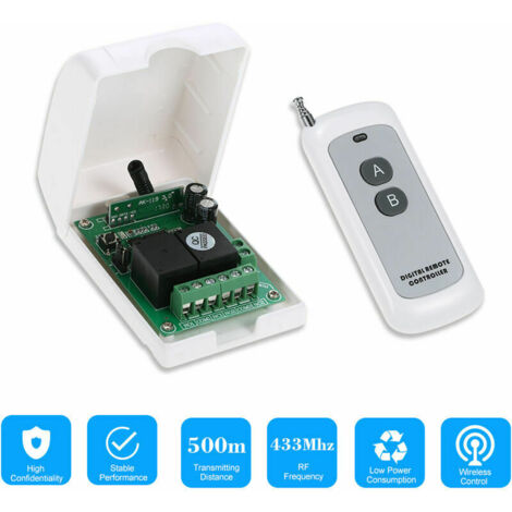 Wireless remote control switch with 1 wireless remote controls