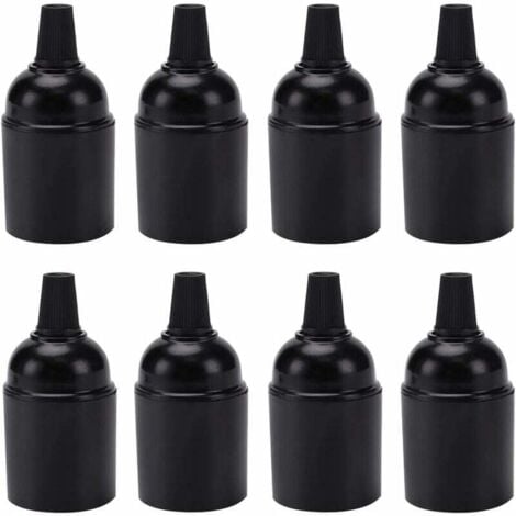 8pcs E27 Socket Vintage Black, E27 Bulb Holder, Bakelite Edison Screw ...