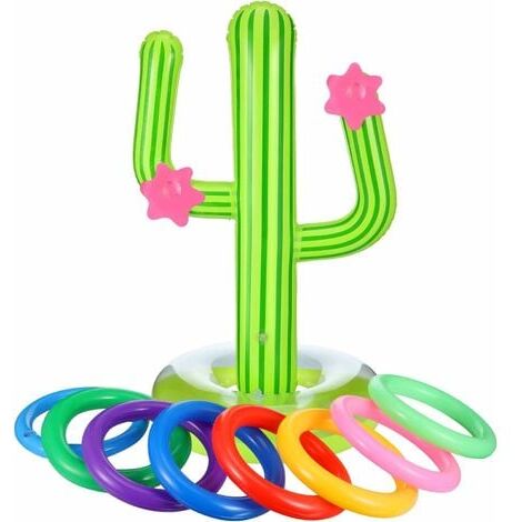 Jalleria Inflatable Cactus Ring Toss Game, Floating Floating Throwing ...