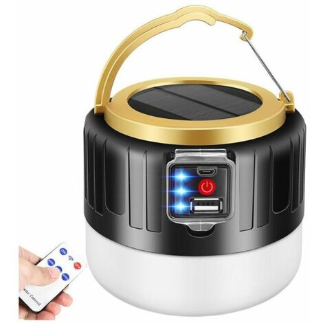 Camping lantern with remote store