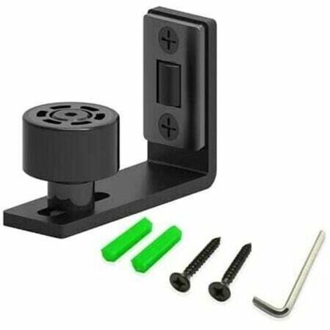 Adjustable black floor guide, lower guide for sliding door, wall/door LKBD