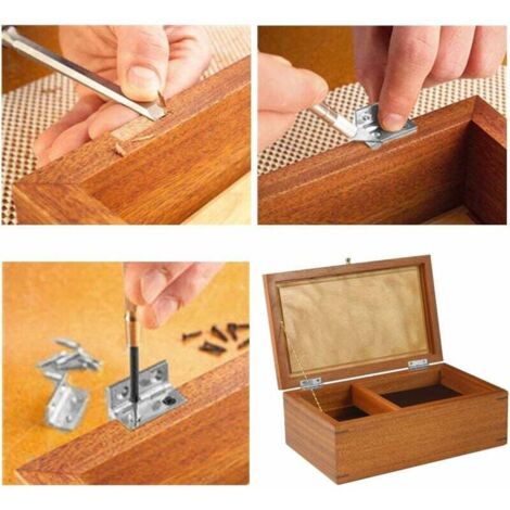 Set of 10 stainless steel hinges, piano hinge, folding hinge, furniture ...