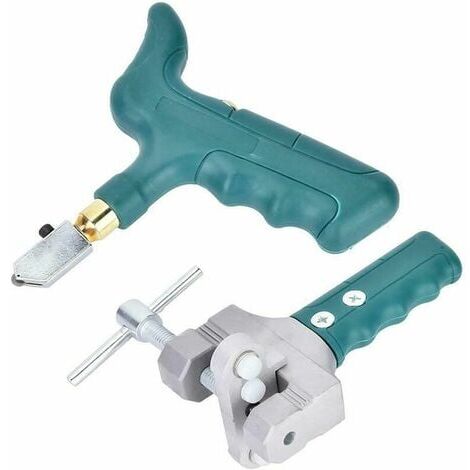 Glass tile cutter with quick-opening tile separator for professional ...