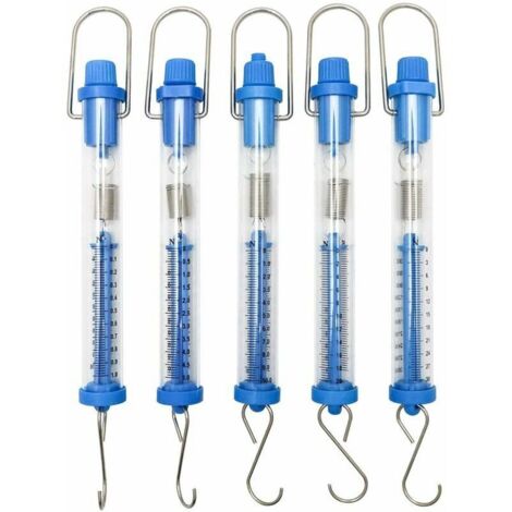 Set of 5 spring scales, transparent spring scale, hanging tube spring ...