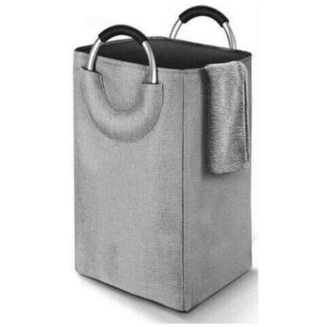 High quality foldable dirty laundry basket with large capacity fabric grey 45 l