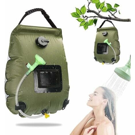 Camping Solar Shower Bag, 20L Portable Solar Shower Bag, Foldable ...