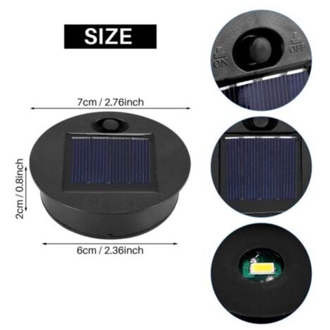 4Pcs Solar Light Spare Parts Outdoor Hanging Lantern Head Round Solar ...