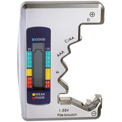 Universal Digital Battery Tester for AA AAA CDN 9V 1.5V Button Cell ...