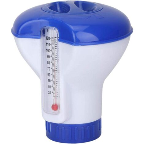 Swimming Pool Chlorine Diffuser with Thermometer, Automatic Floating ...