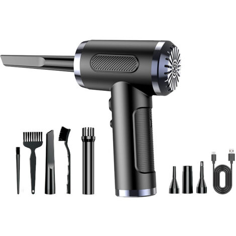 Compressed Air Blower, 3 Speeds 50,000 RPM Dry Air Duster PC Blower ...