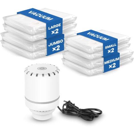 Vacuum Storage Bags Vacuum Cleaner, Set of 8 (2 Jumbo, 2L, 2M, 2S ...