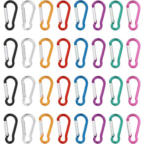 Carabiner, Small Carabiner 8 Colors Mini Aluminum Carabiner Small ...