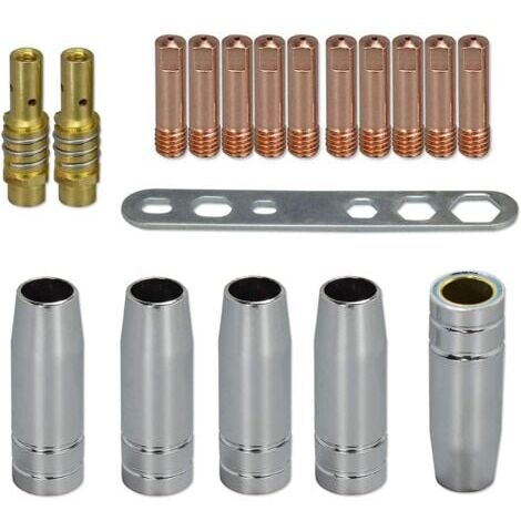 MB15 15AK 0.8mm M6 Contact Tip and Tip Holder, Diffuser and Protective Cup for MB15 15AK MIG ...