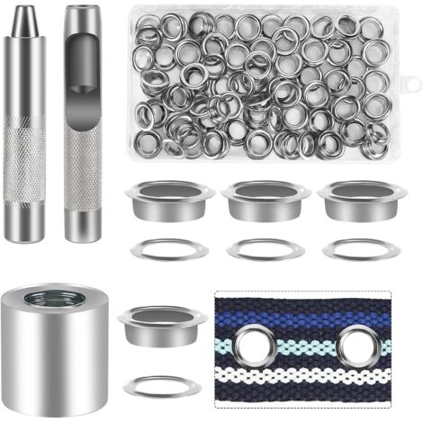 120 Pieces Eyelet Kit for Tarpaulin, 12mm Sewing Eyelets, Grommet Kit ...