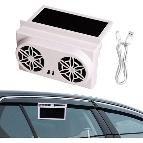 Car Window Fan, Solar Powered Fan, 16 x 10 cm, Exhaust Cooling, Energy ...